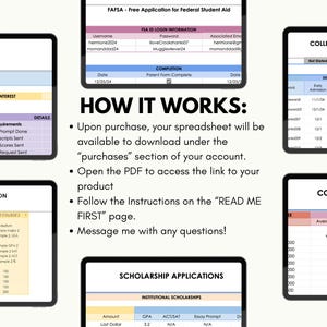 College Application Planner, College Tracker Spreadsheet, College ...