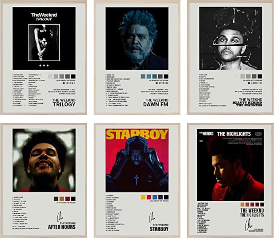 The Weeknd Signed Limited Posters Music Album Cover Posters Etsy