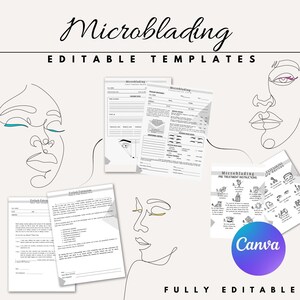 EDITABLE Microblading Consultation Form . Brow Tattoo Consent Form ...