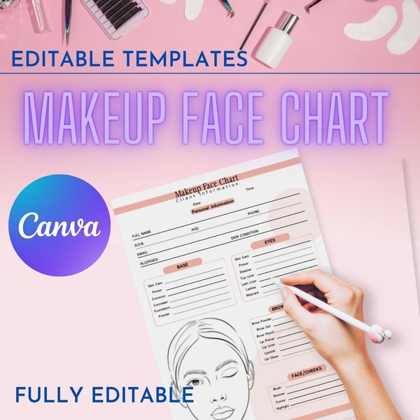 Esthetician Face Chart - Etsy