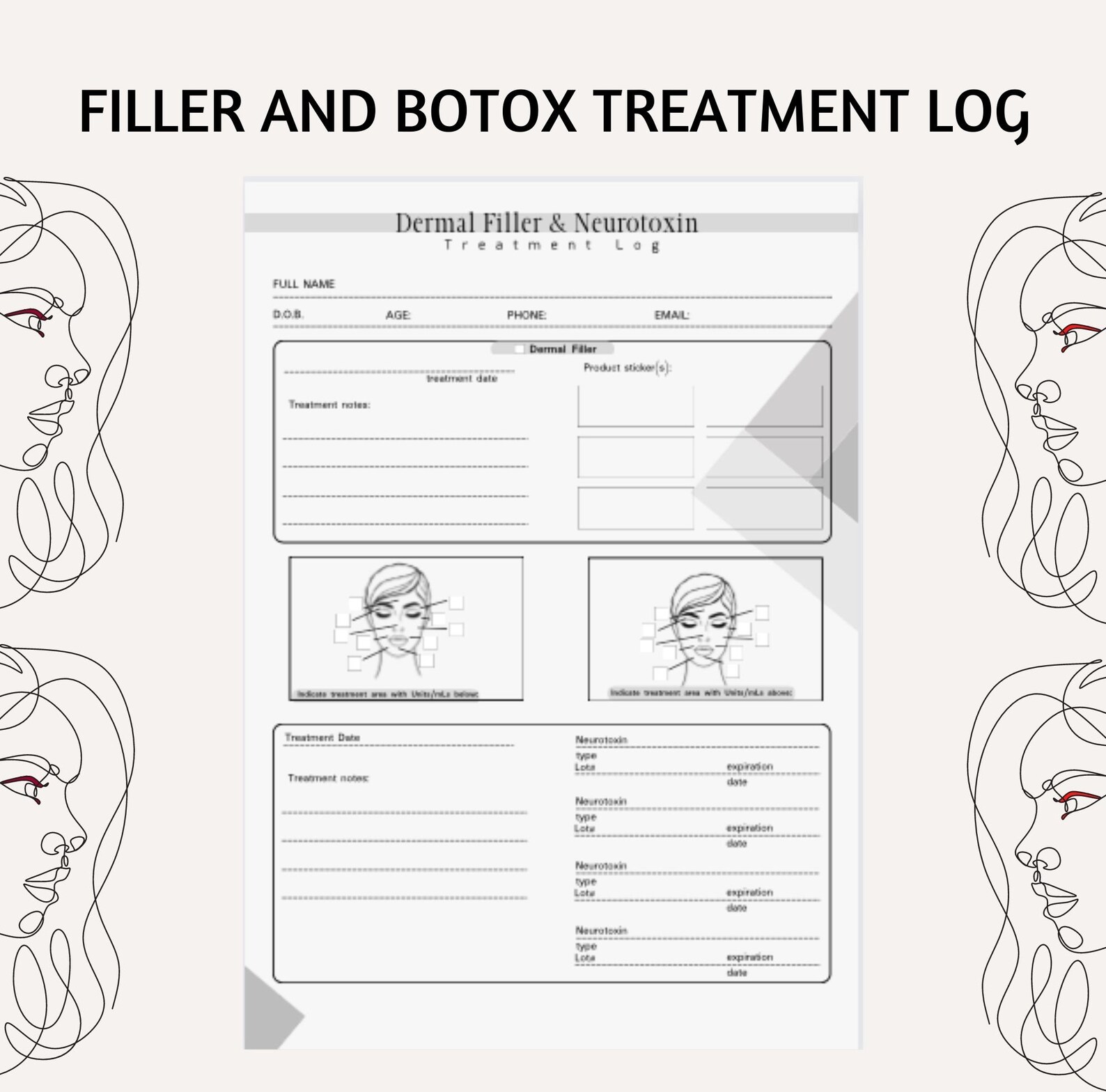 Dermal Filler Consent Forms Botulinum Toxin Consent Form - Etsy