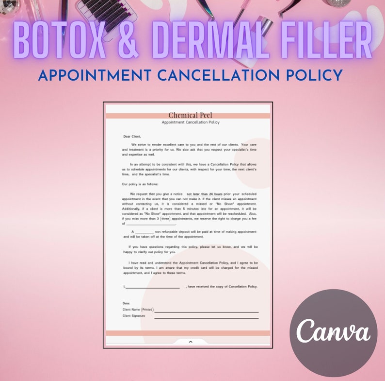 Dermal Filler Consent Forms, Botox Informed Consent Form, Filler ...