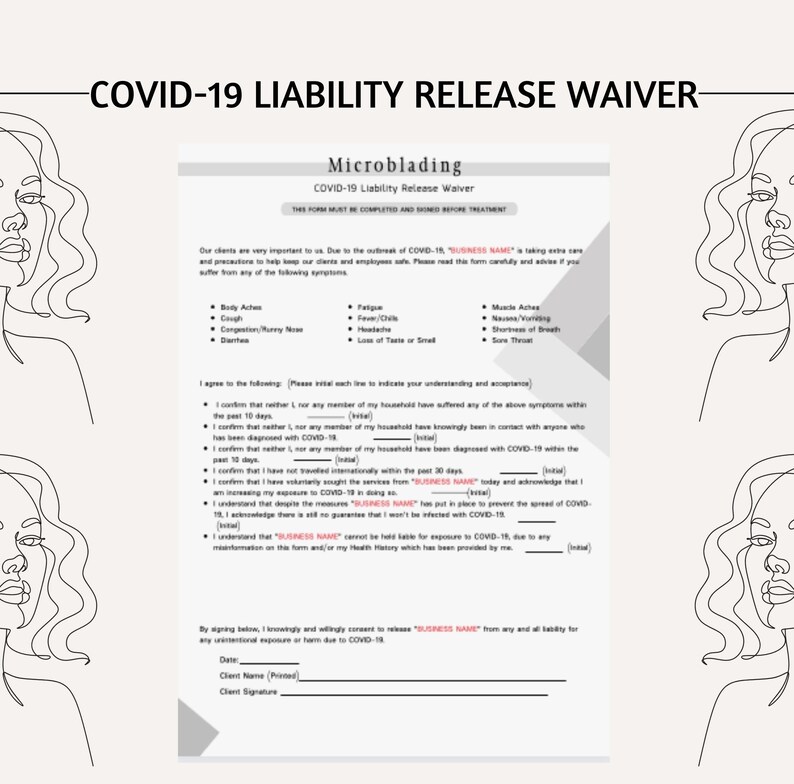 EDITABLE Microblading Consultation Form . Brow Tattoo Consent - Etsy