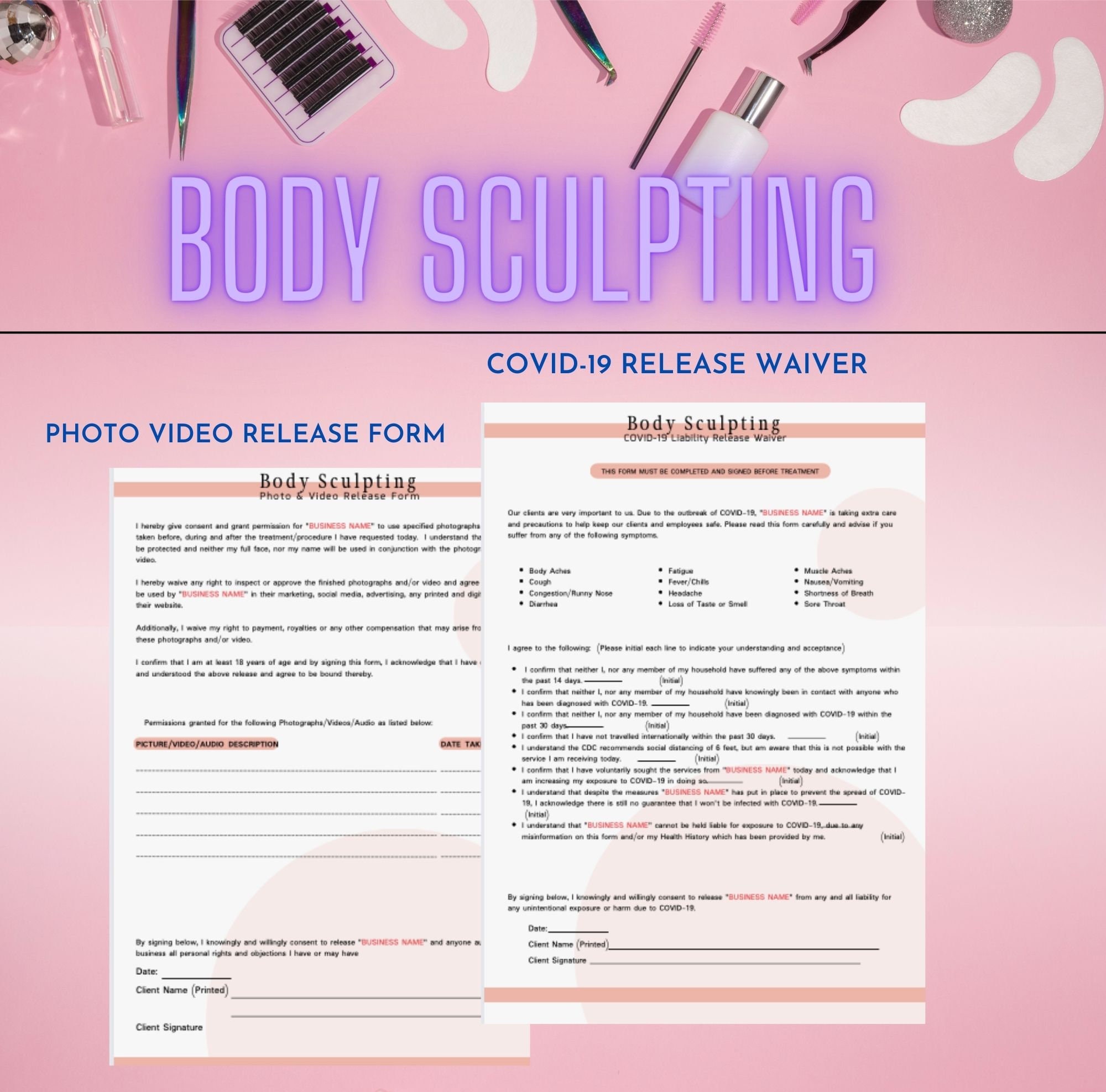 Editable Body Sculpting Forms, Body Sculpting Consultation Form, Body ...