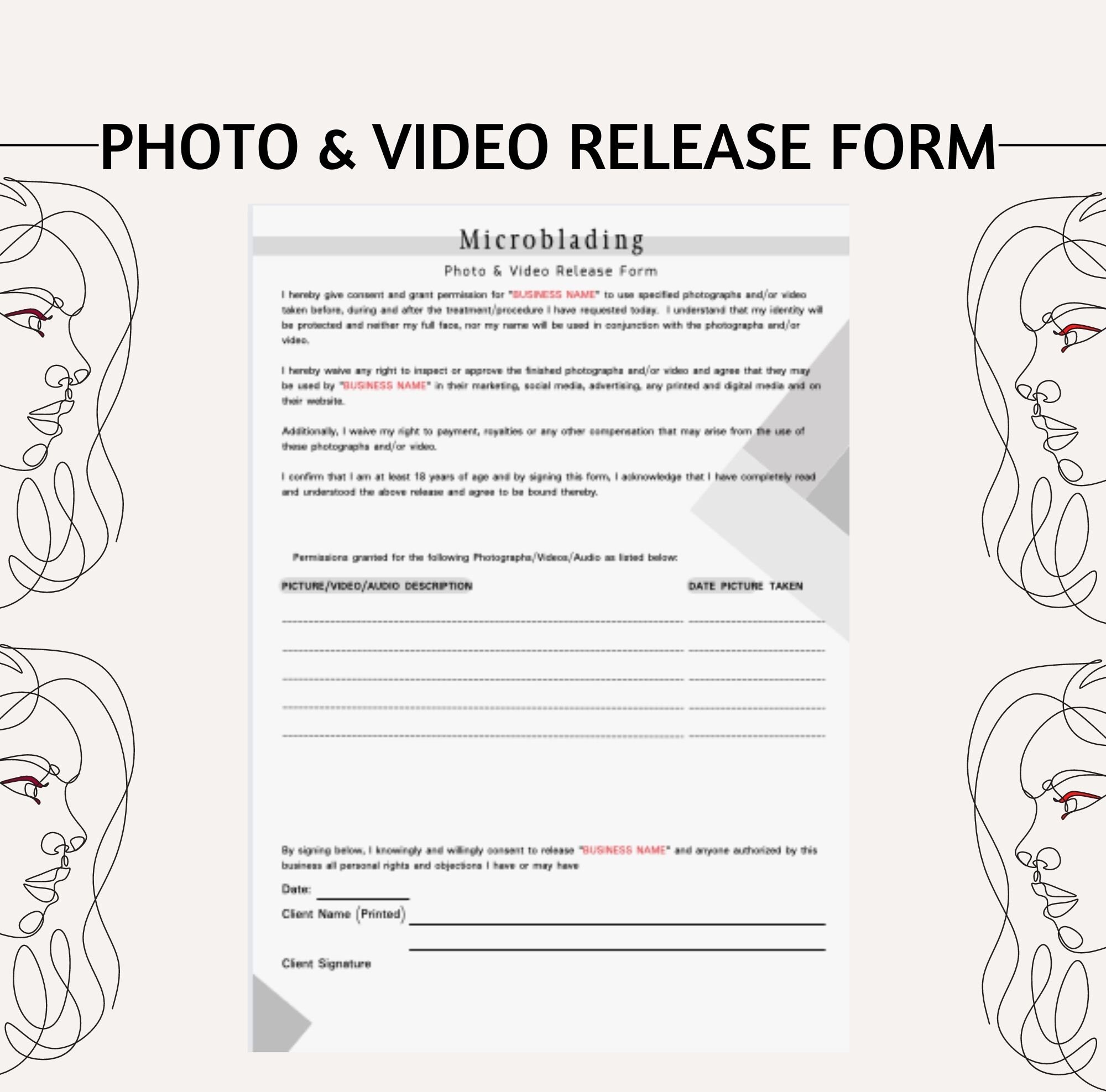 EDITABLE Microblading Consultation Form . Brow Tattoo Consent - Etsy