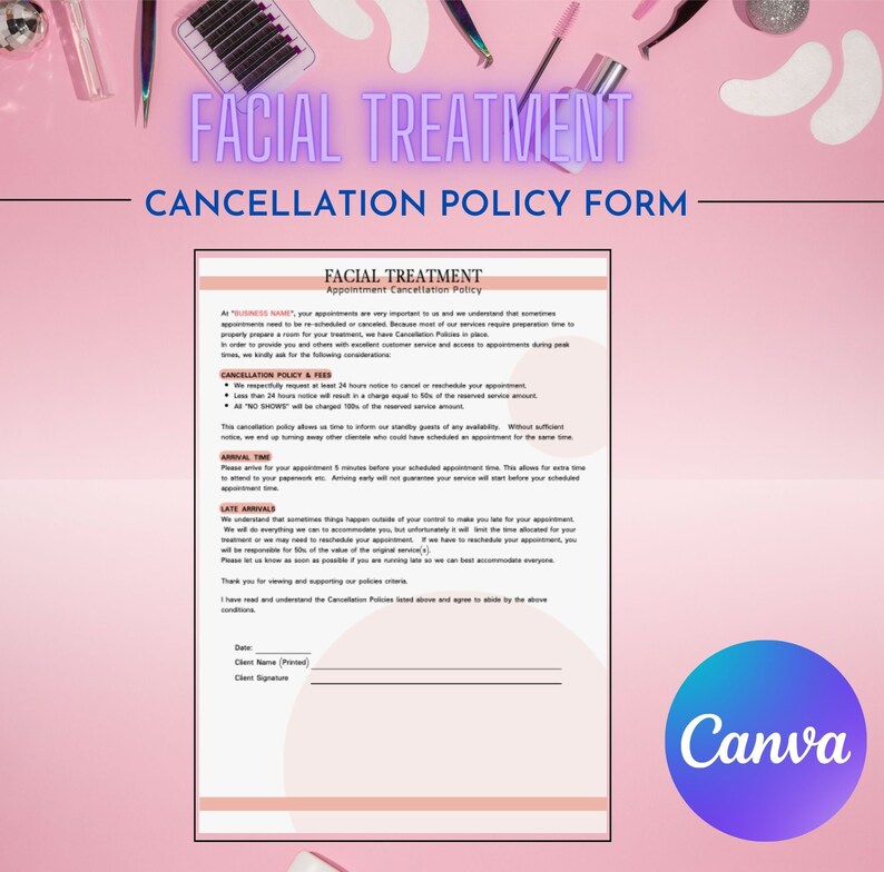 EDITABLE Facial Consultation Form . Facial Treatment Forms . Client ...