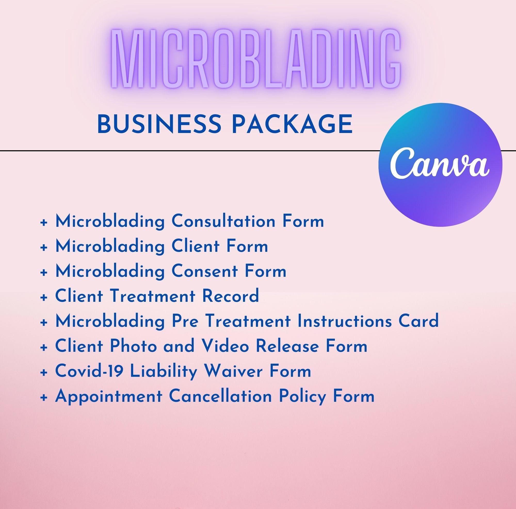 EDITABLE Microblading Consultation Form . Brow Tattoo Consent - Etsy