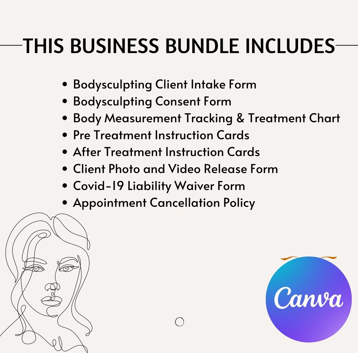 Editable Body Sculpting Forms, Body Sculpting Consultation Form, Body ...