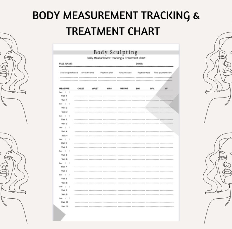 Editable Body Sculpting Forms, Body Sculpting Consultation Form, Body ...