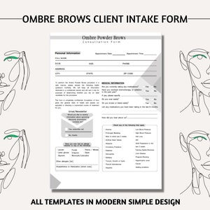 Ombre Brown Consent Forms . Ombre Brown Client Intake Form ...