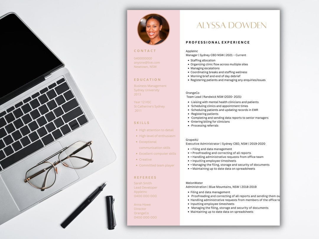 Digital Resume Template - Etsy
