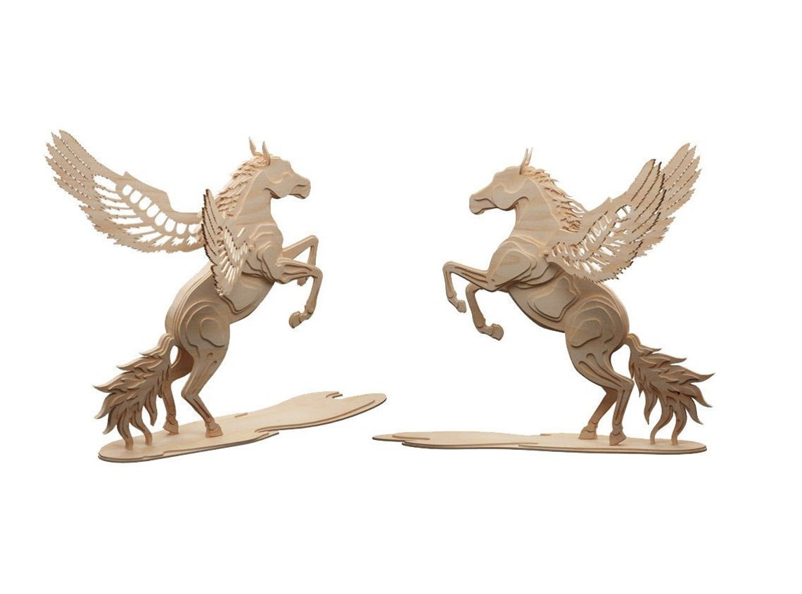 Pegasus Wood Steel CNC DXF ,CDR File Laser , Plasma Cuting - Etsy