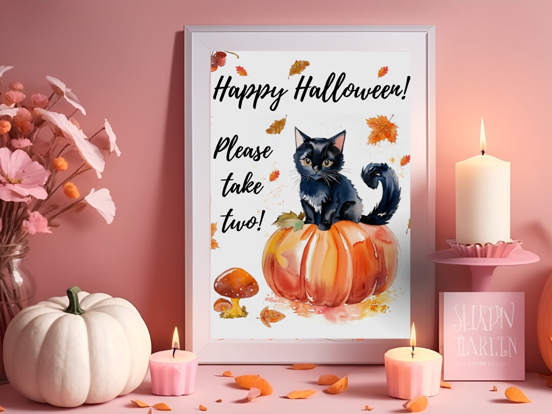 Please Take Two Printable Trick or Treating Poster for Halloween ...