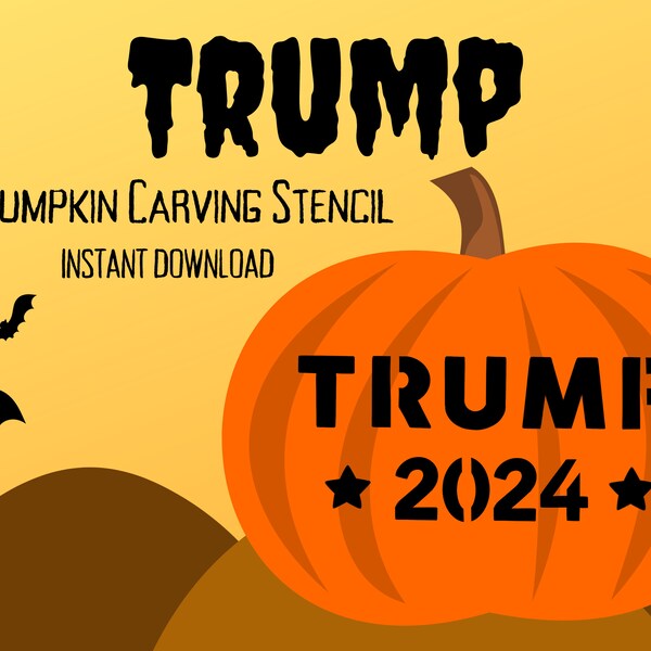 Trump Pumpkin Carving Stencil - Etsy