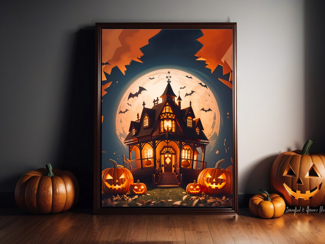 Haunted House Printable Poster for Halloween Decorating | Fun and ...