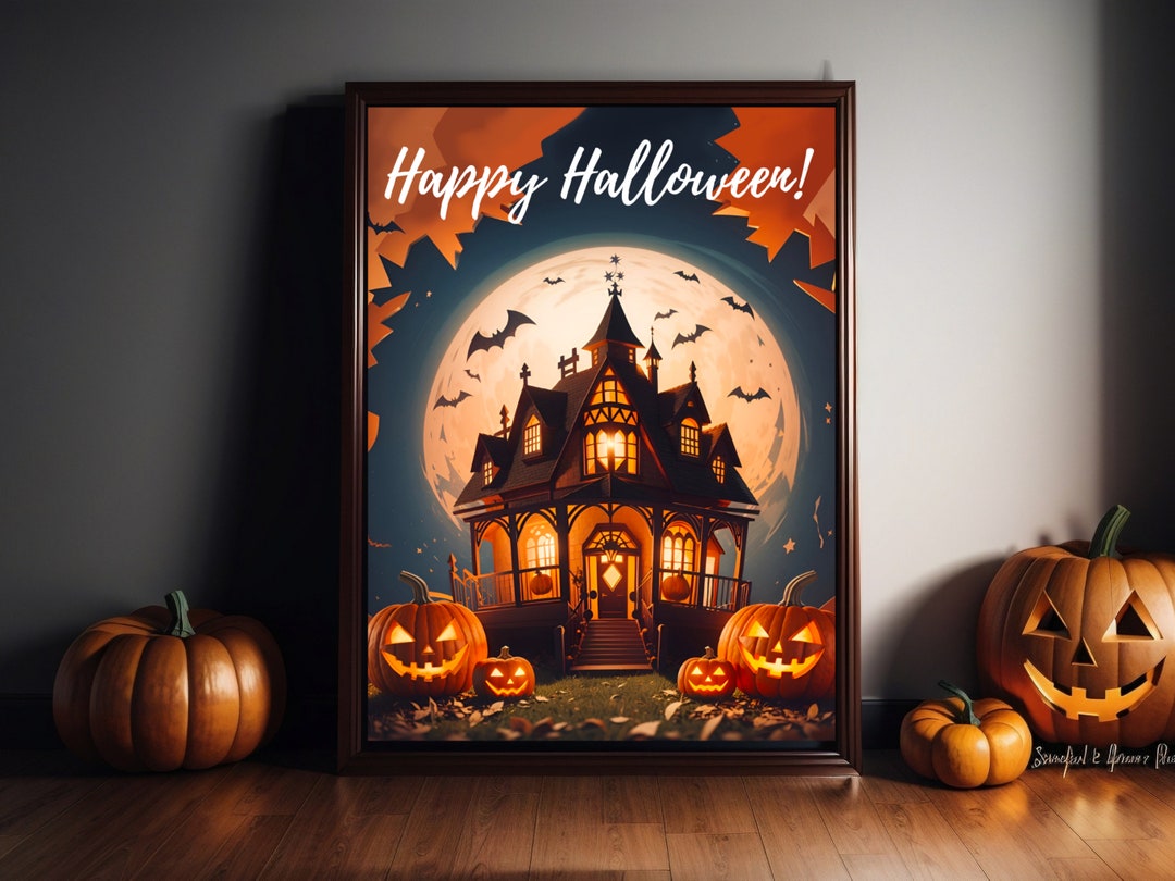 Haunted House Printable Poster for Halloween Decorating | Fun and ...