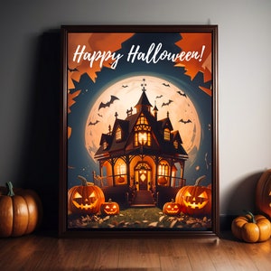 Haunted House Printable Poster for Halloween Decorating | Fun and ...