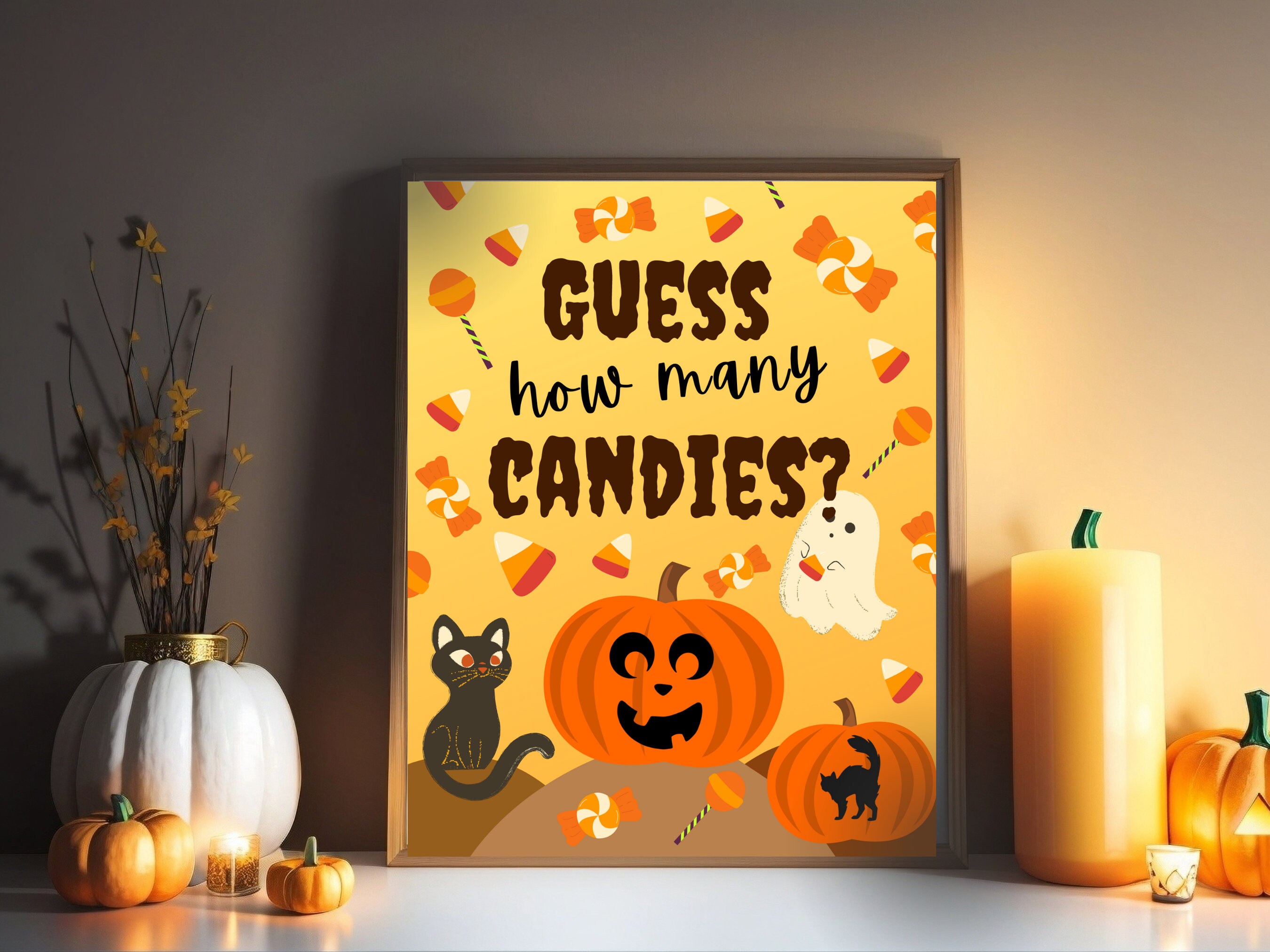 Guess How Mandy Candies Printable Poster for Halloween Party Games - Etsy