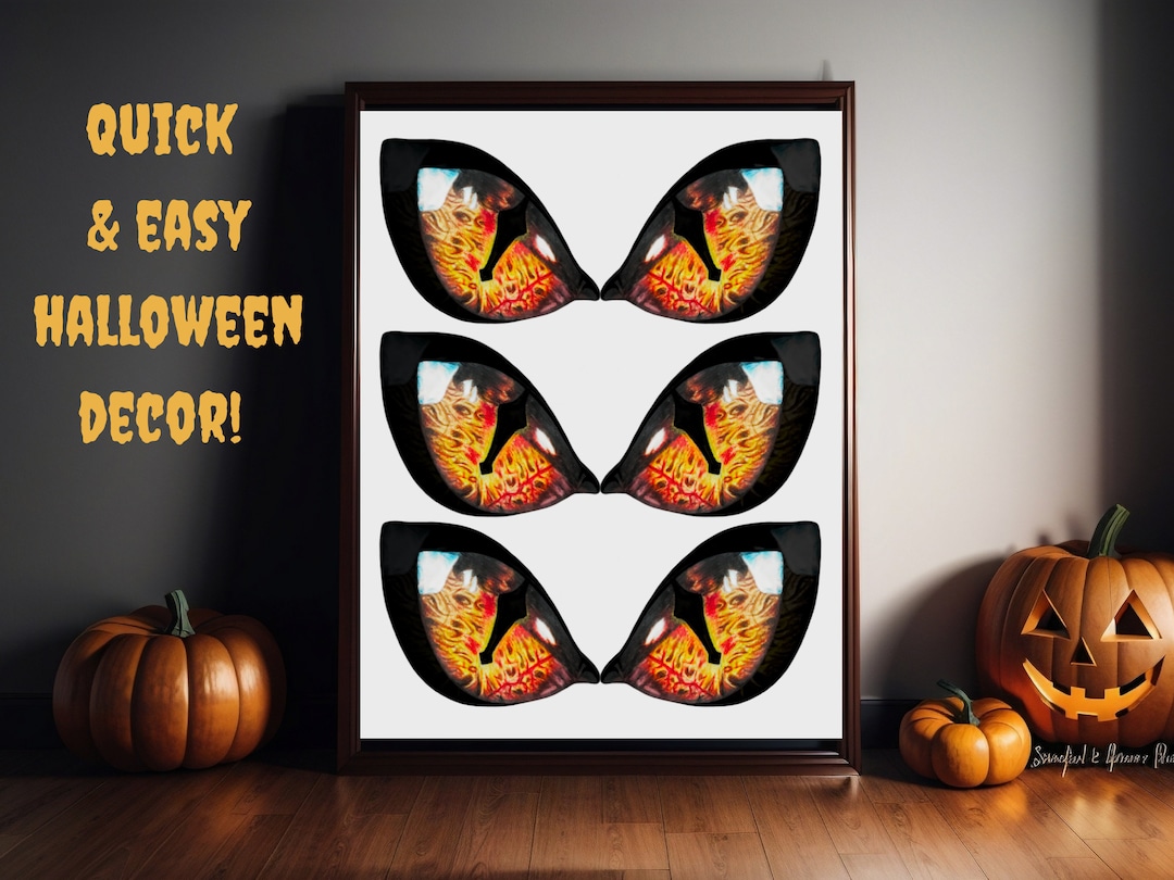 Spooky Monster Eyes for Halloween Decorating | Printable Dragon Eyes ...