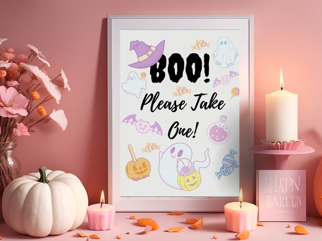 Please Take One Printable Trick or Treating Poster for Halloween ...