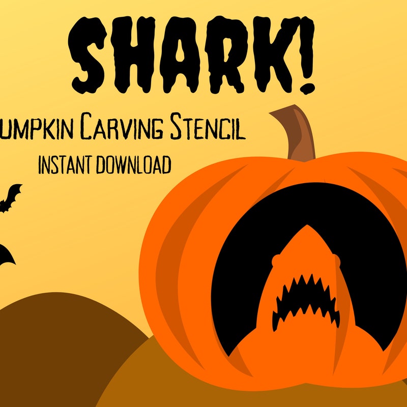 Jaws Pumpkin Stencil - Etsy