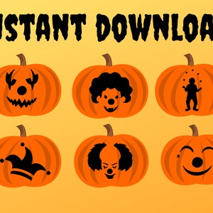 Creepy Clown Pumpkin Carving Stencils | 12 Unique Halloween Jack O ...