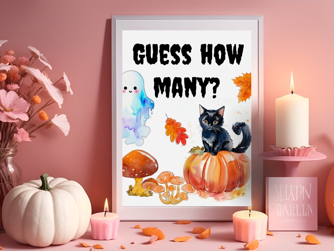 Guess How Many? Printable Poster for Halloween Party Games - Etsy
