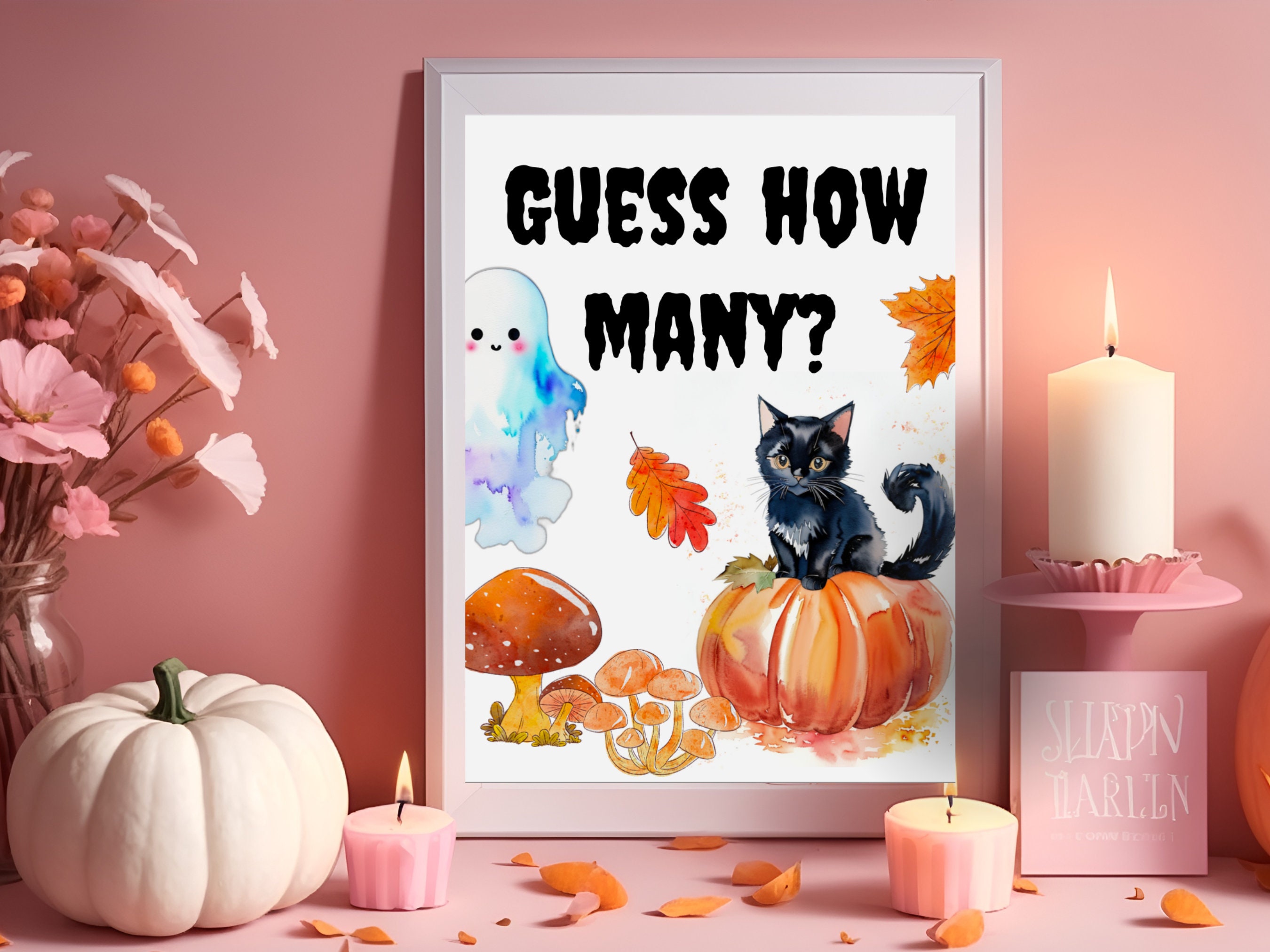Guess How Many? Printable Poster for Halloween Party Games - Etsy