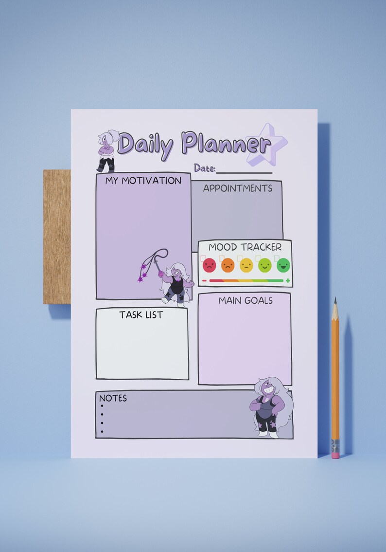 Daily Planner Steven Universe Themed V3.0 Amethyst - Etsy