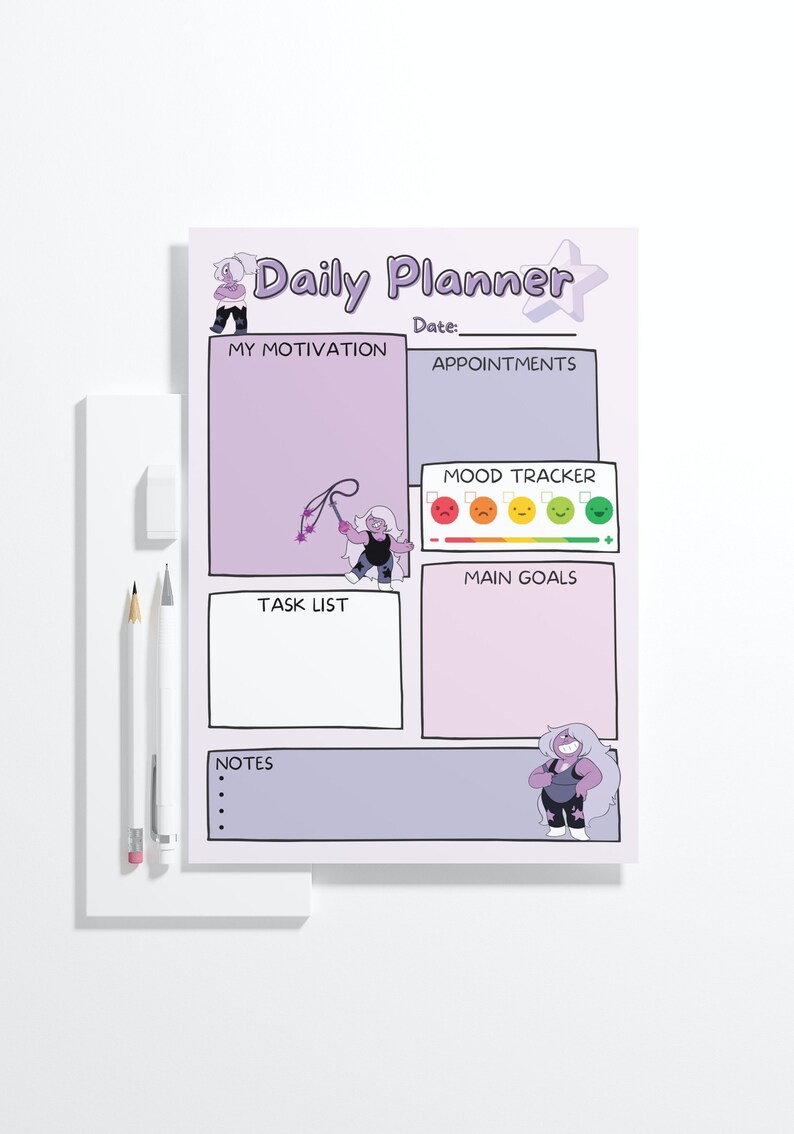 Daily Planner Steven Universe Themed V3.0 Amethyst - Etsy