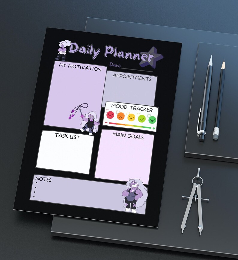 Daily Planner Steven Universe Themed V3.0 Amethyst - Etsy