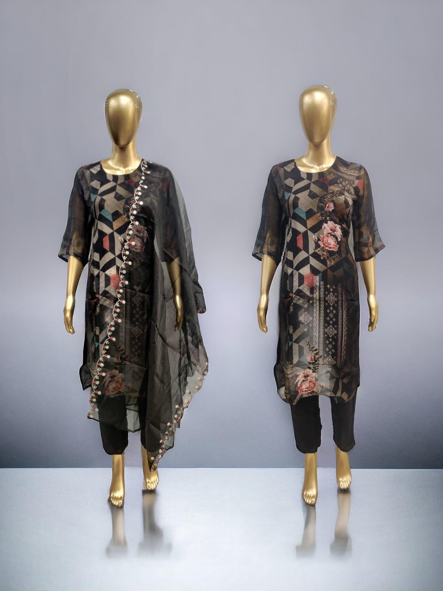 Synthetic Digital Print Salwar Suit - Etsy