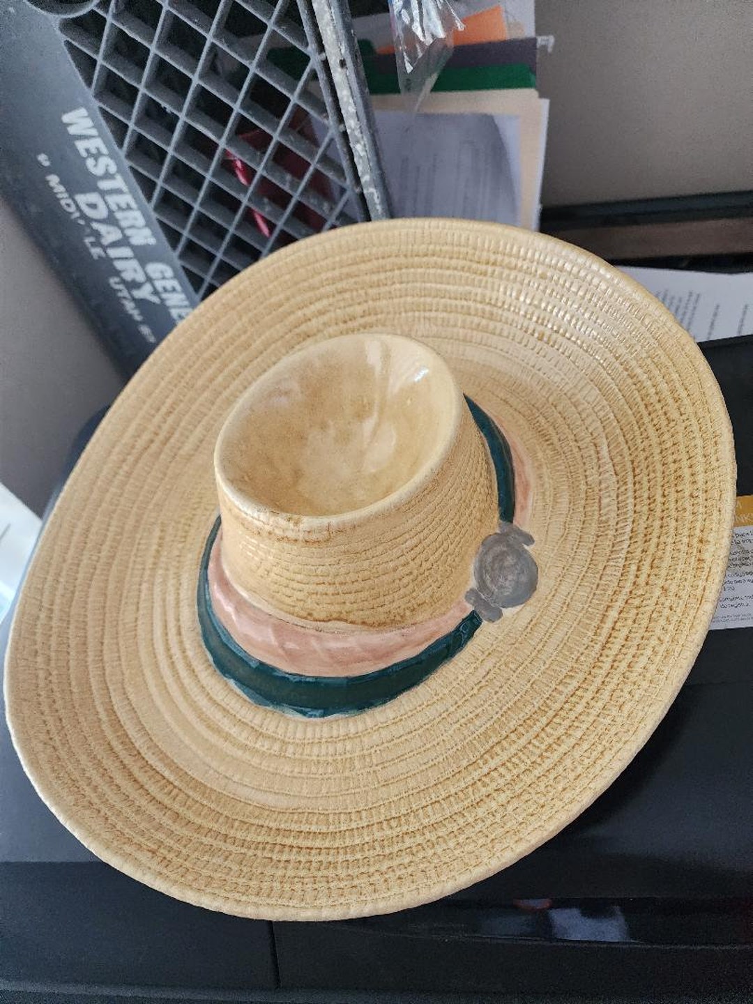 Ceramic Sombrero Chip & Dip Serving Bowl - Etsy