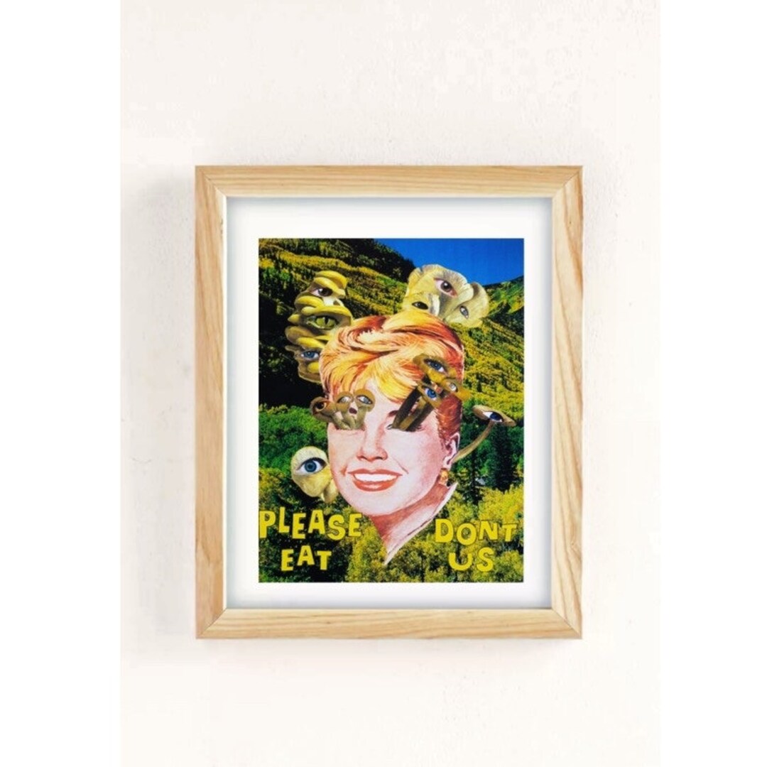 Mushrooms Are Alive Collage Print, Vintage Collage, Art Print, Surreal ...