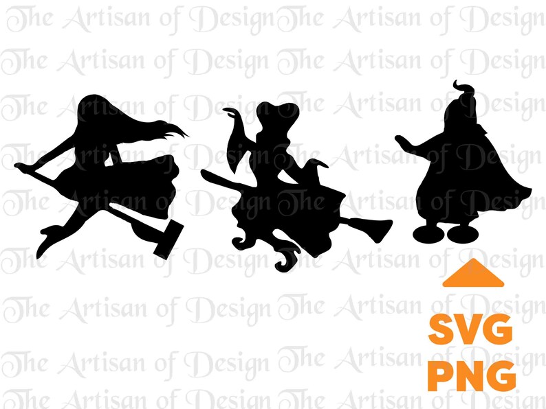 Hocus Pocus 2 | Sanderson Sisters Flying Silhouette SVG/PNG - Etsy