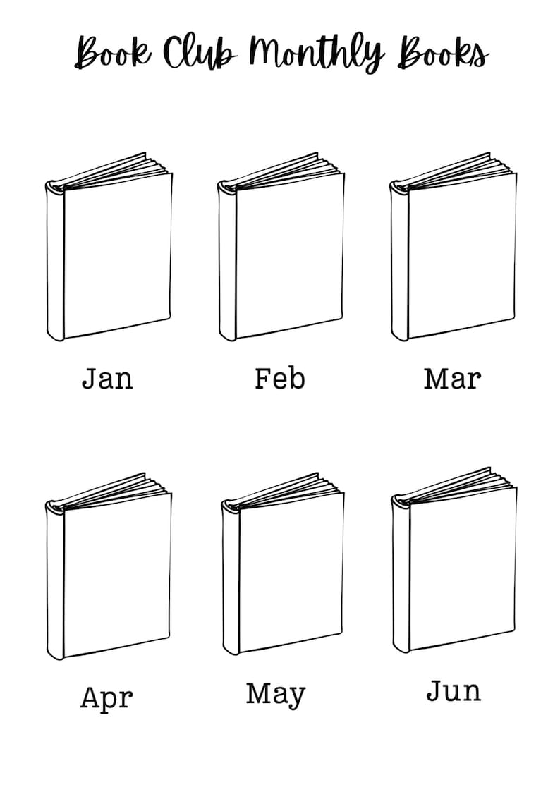 Monthly Book Tracker - PDF, Printable, Book Tracker - Downloadable - Etsy