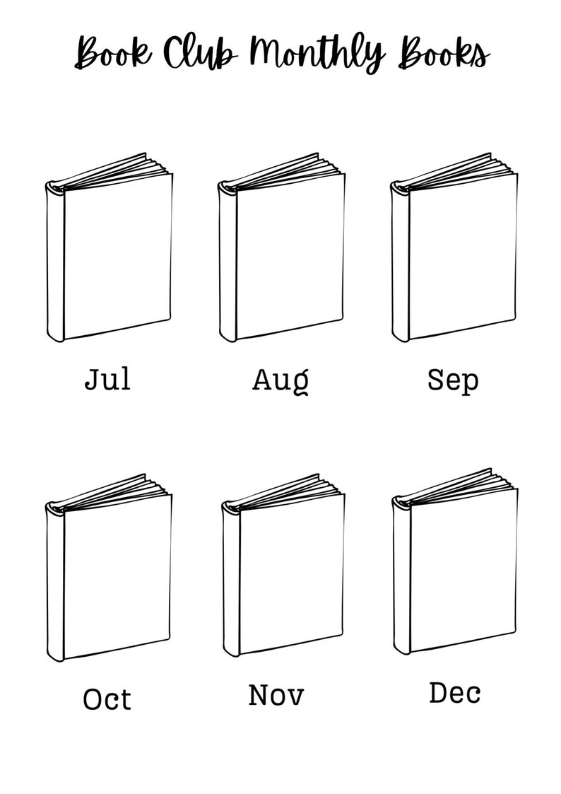 Monthly Book Tracker - PDF, Printable, Book Tracker - Downloadable - Etsy