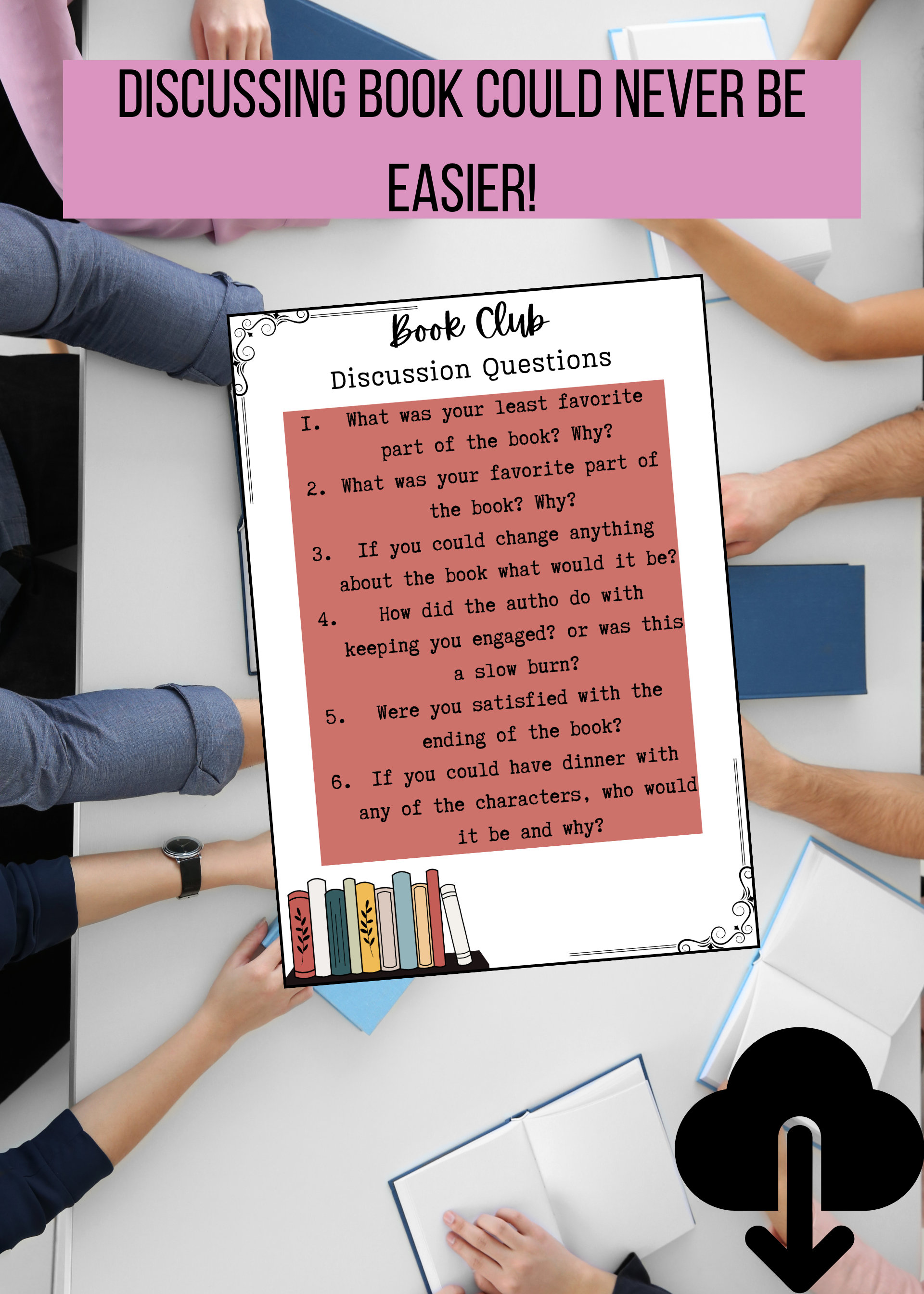 Book Club Discussion Questions - Easy to Use, Easy to Download, PDF ...
