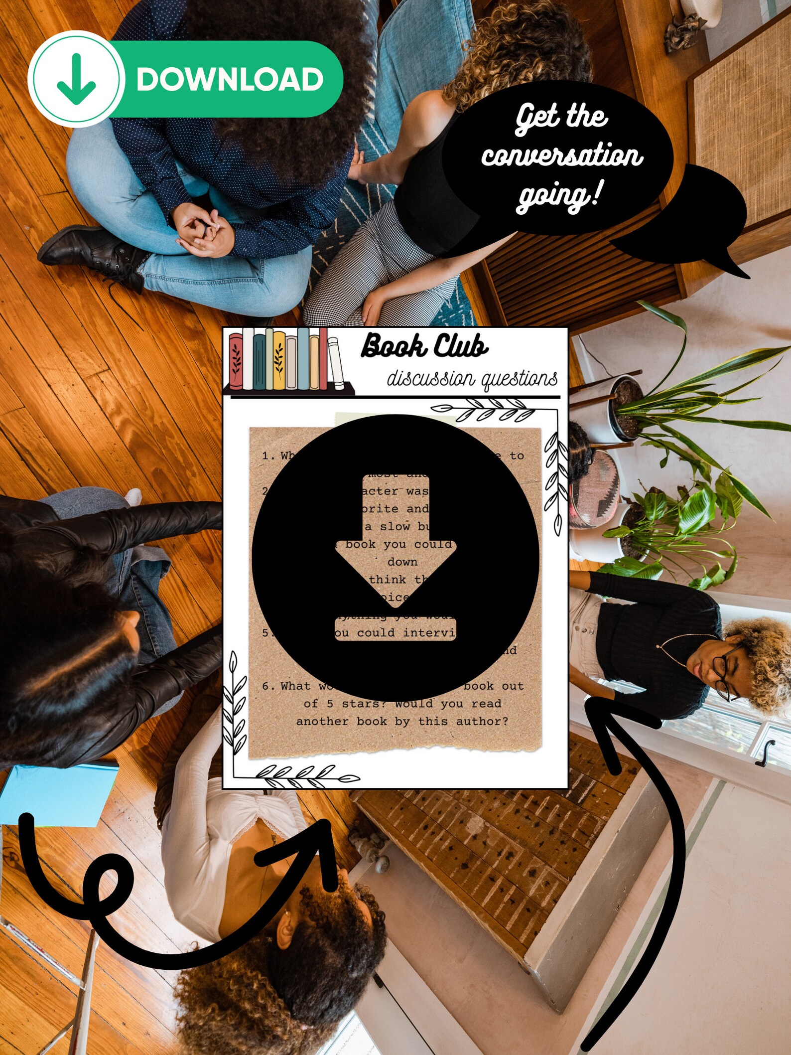 Book Club Discussion Questions – Easy Downloadable Template (PDF) - Etsy