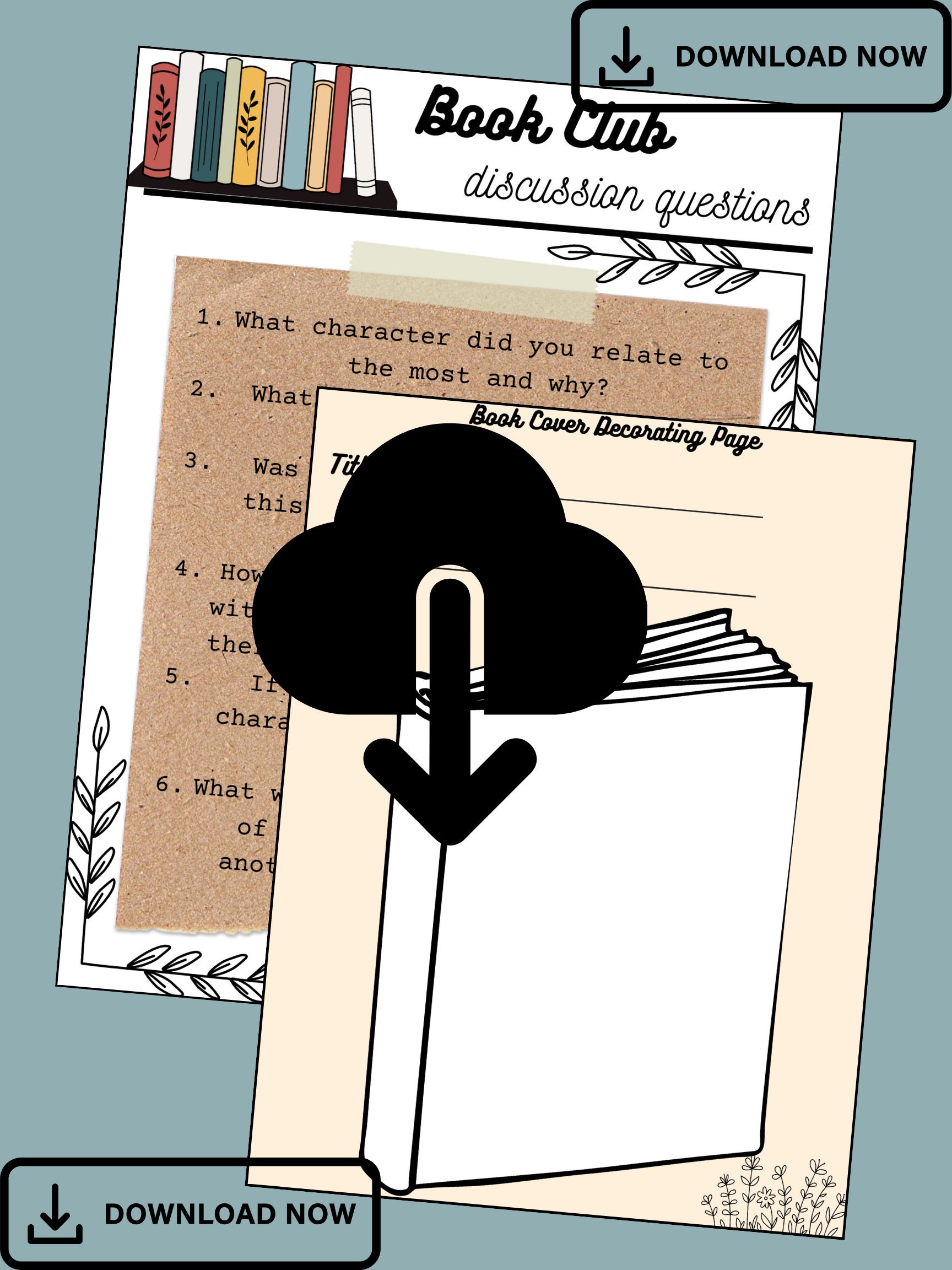 Book Club Discussion Questions – Easy Downloadable Template (PDF) - Etsy