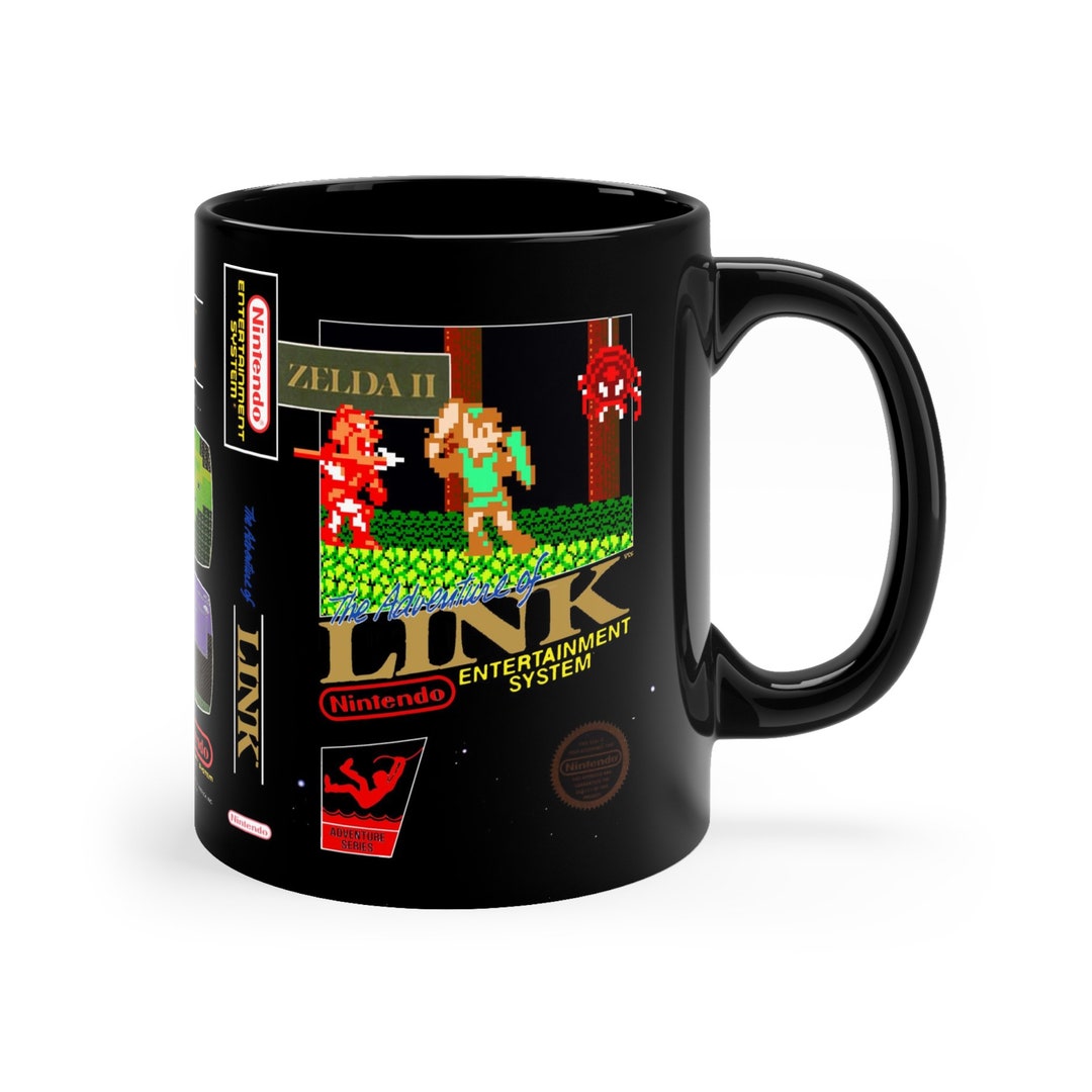 Z E L D a 2 NES 8 Bit Game Box Cover Famicom Accent Coffee Mug 11oz ...