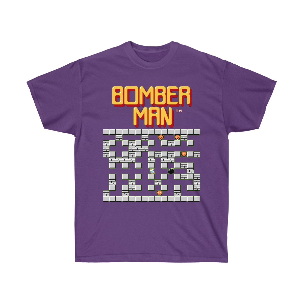 Bomberman Stage 1 Logo NES Famicom Game 8 Bit Stage Screen T - Etsy