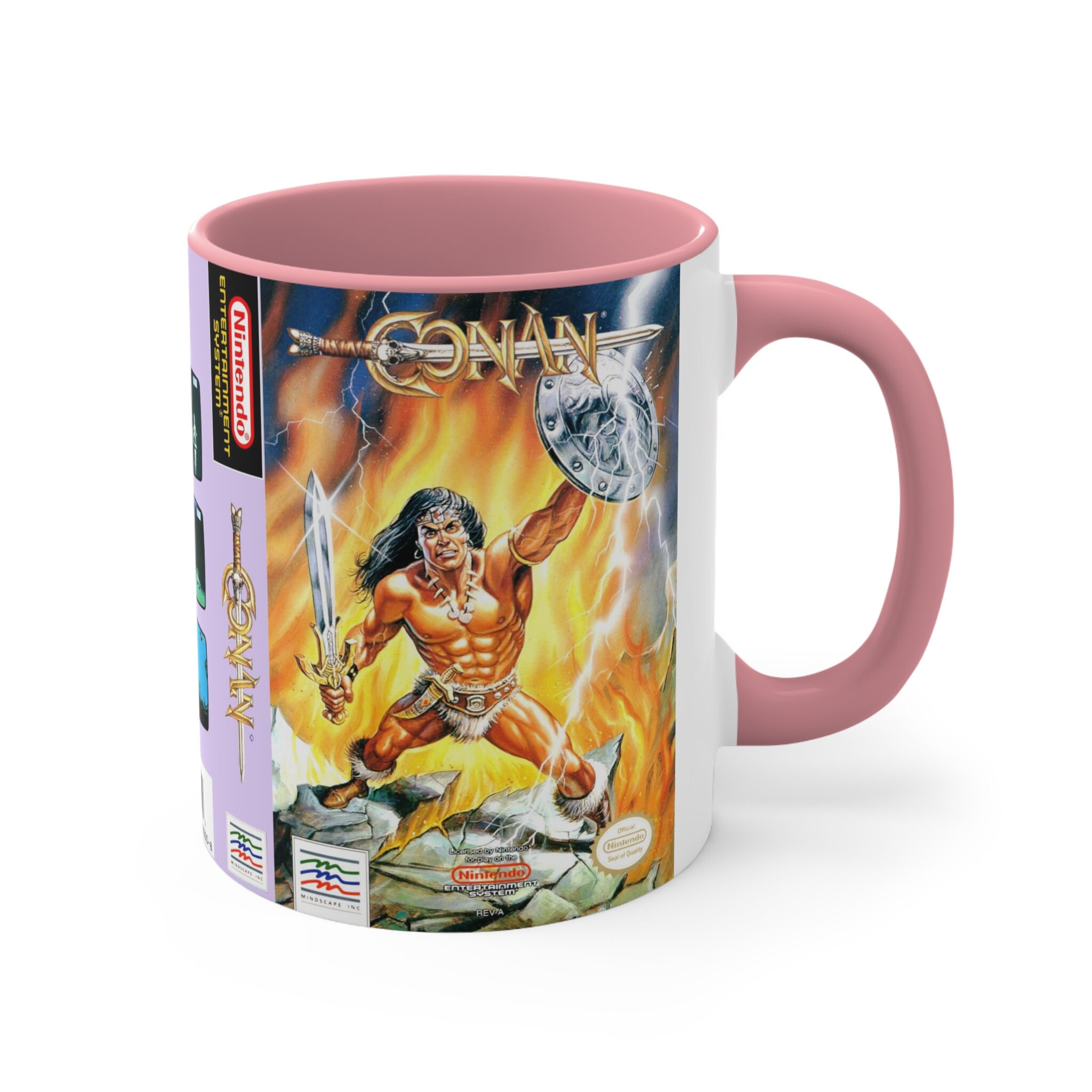 Conan NES 8 Bit Game Box Cover Famicom Accent Coffee Mug, 11 Oz - Etsy
