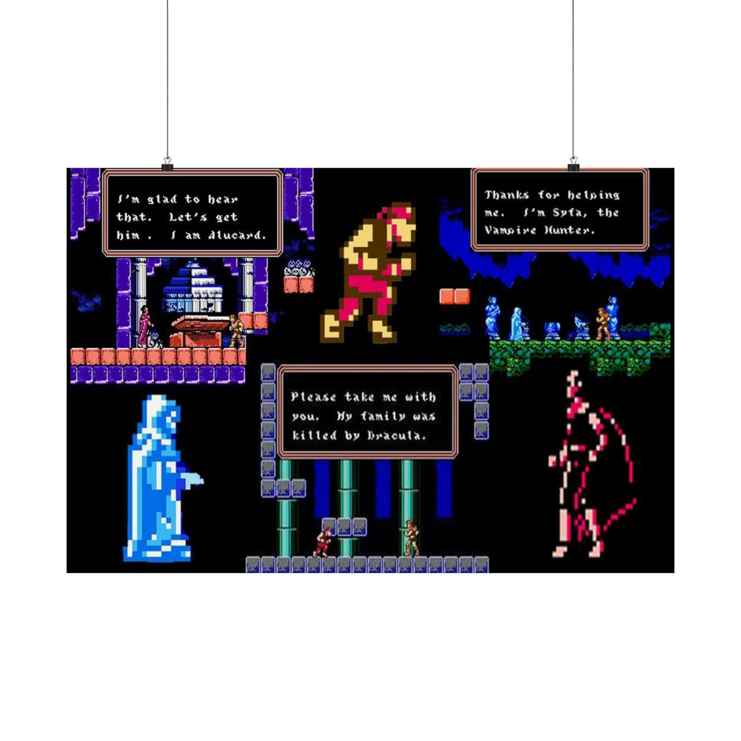 Castlevania 3 Dracula's Curse Poster 2 NES 8 Bit Game Box Cover Famicom ...