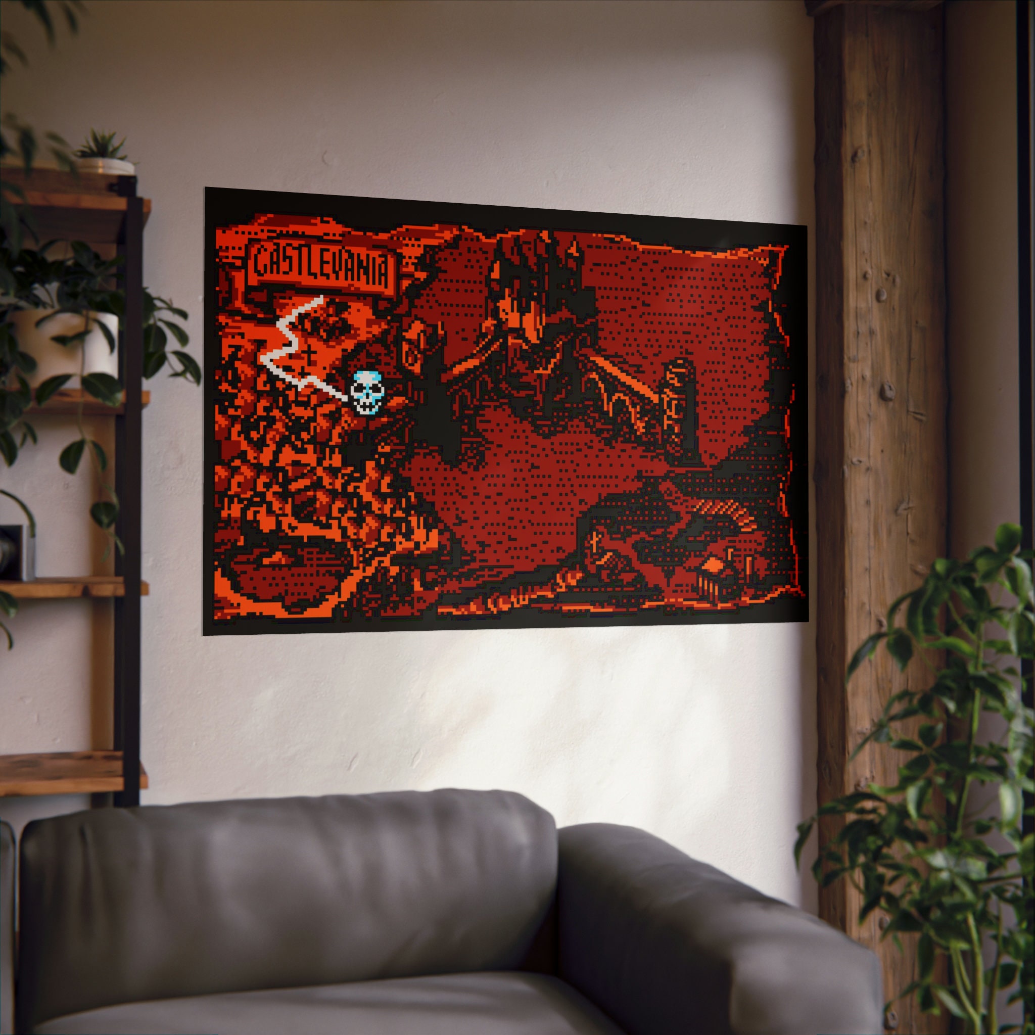 Castlevania 3 Dracula's Curse Map NES 8 Bit Game Box Cover Famicom ...