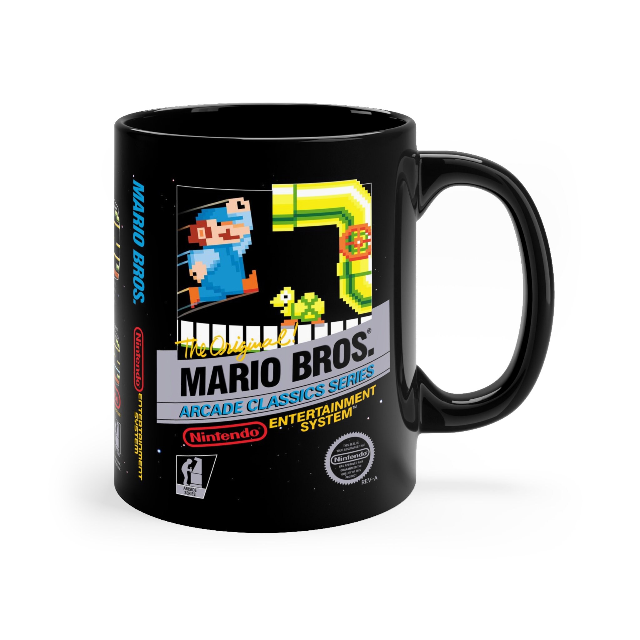 Mario Bros Pipe NES 8 Bit Game Box Cover Famicom Accent Coffee - Etsy