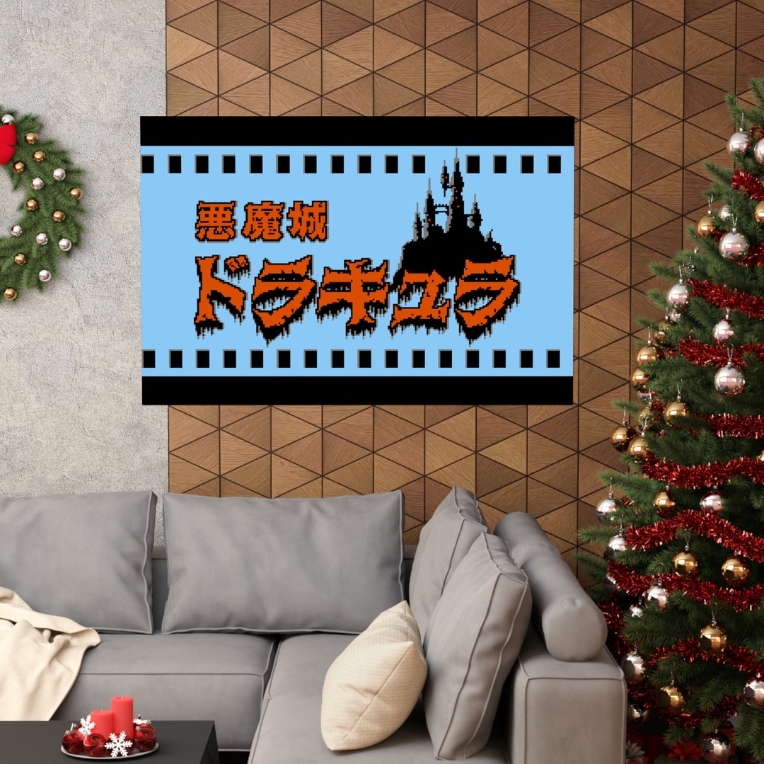 Castlevania 1 Start Screen Japan Poster NES 8 Bit Game Box Cover ...