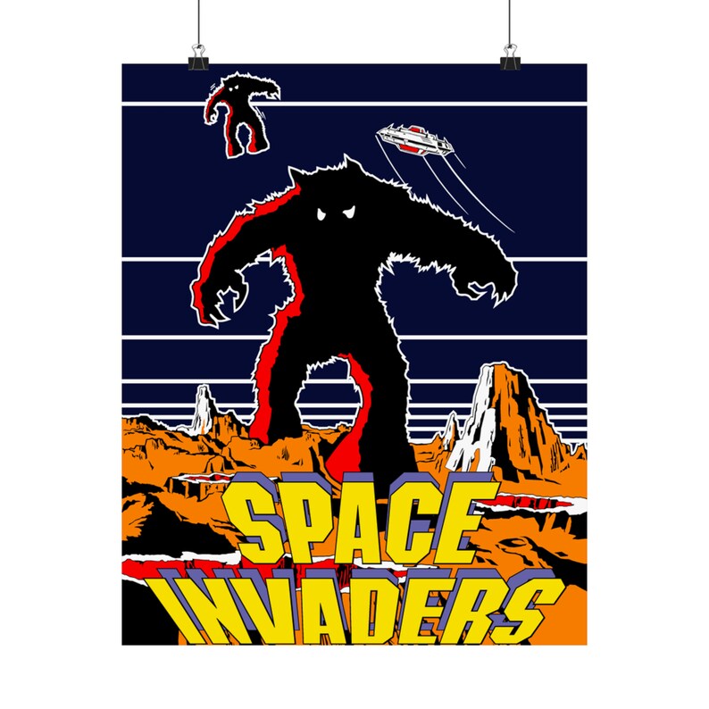 Space Invaders Poster Arcade NES 8 Bit Game Box Cover Famicom Matte ...