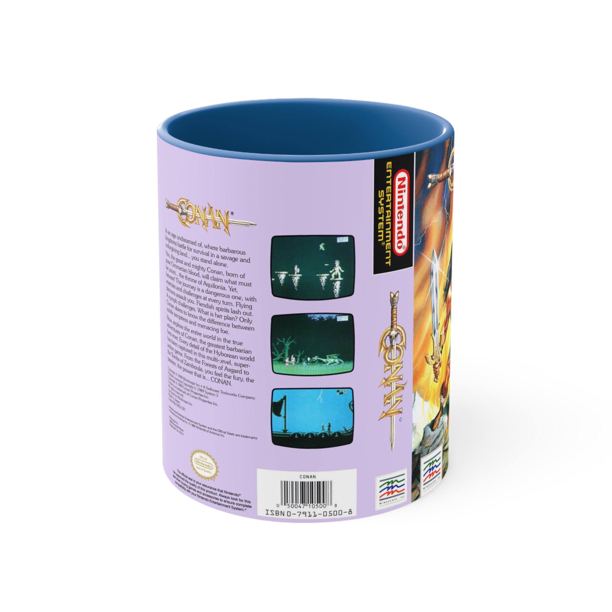 Conan NES 8 Bit Game Box Cover Famicom Accent Coffee Mug, 11 Oz - Etsy