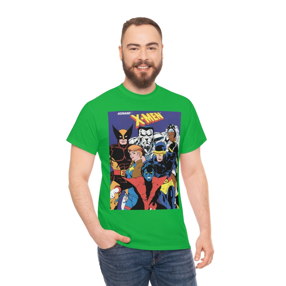 X-MEN Konami Arcade Nes Game Screen Poster Box T Shirt Natural - Etsy